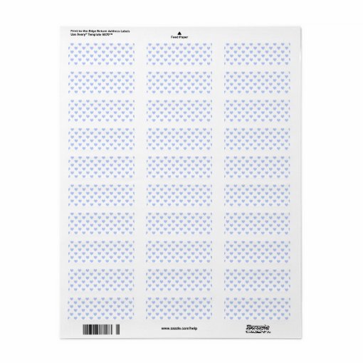 Blue Polka Dot Hearts Label | Zazzle