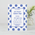 Blue Polka Dot Just Because Girls's Day at Spa Invitation | Zazzle