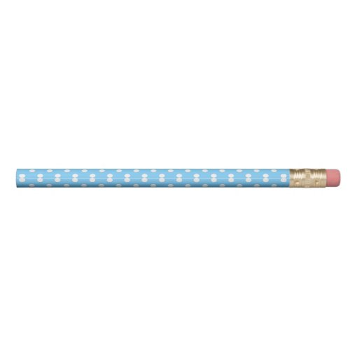 Blue Polka Dot Pencil | Zazzle