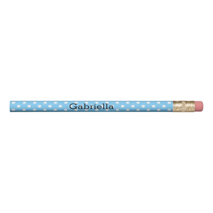 Blue Polka Dot Pencil | Zazzle.com