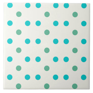 Blue Polka Dots Ceramic Tiles | Zazzle