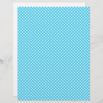 Blue Polka Dot Scrapbook Paper | Zazzle