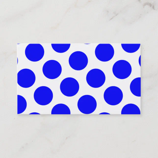 Blue Polka Dots Business Card | Zazzle