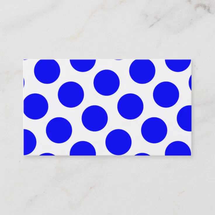 Blue Polka Dots Business Card | Zazzle