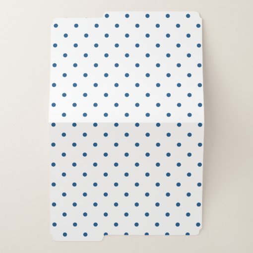 Blue Polka Dots on White Pattern File Folder | Zazzle