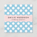Blue Polka Dots, Polka Dot Pattern, Dots, Dotted Square Business Card ...