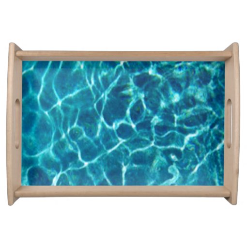 Blue Pool Water Serving Tray | Zazzle