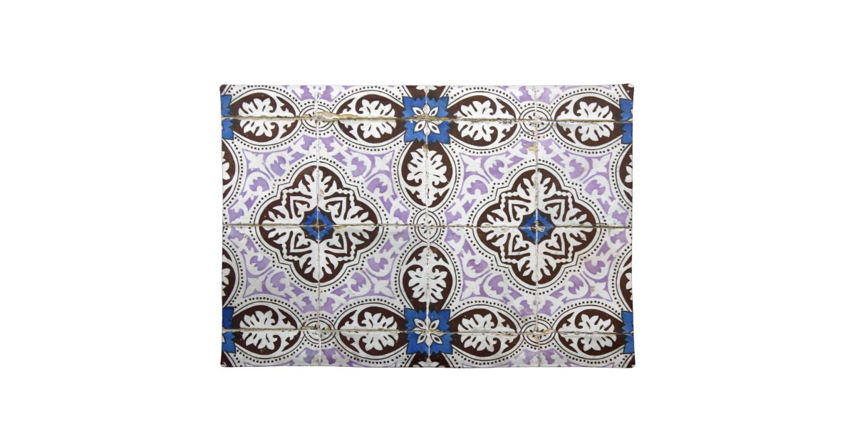 Blue, Portuguese Tiles Placemat | Zazzle