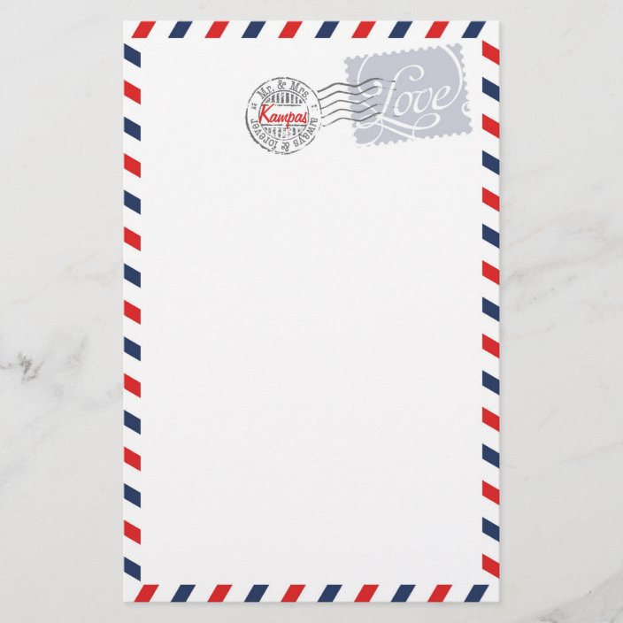 Blue Postal Service Collection Stationery | Zazzle.com