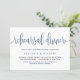 Blue Pretty Calligraphy Rehearsal Dinner Invitation | Zazzle