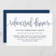 Blue Pretty Calligraphy Rehearsal Dinner Invitation | Zazzle