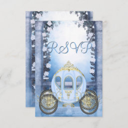 Blue Princess Carriage Enchanted RSVP | Zazzle