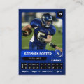 Blue Pro American Football Player Trading Card | Zazzle