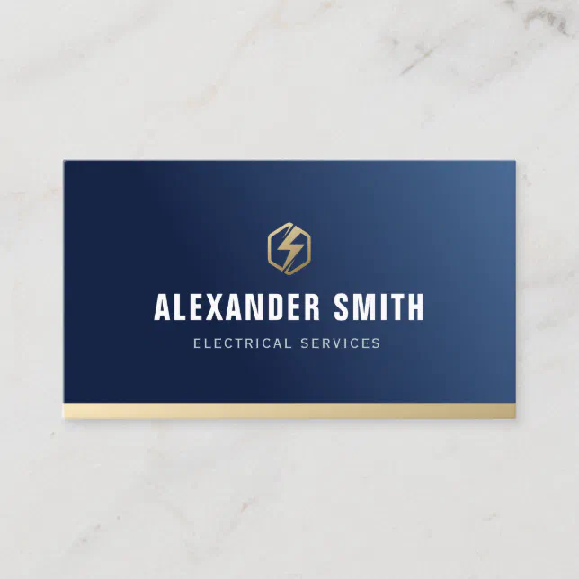 blue professional electrical services business card | Zazzle