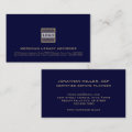 Blue Professional Logo Business Card | Zazzle
