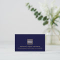 Blue Professional Logo Business Card | Zazzle