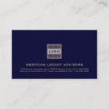 Blue Professional Logo Business Card | Zazzle