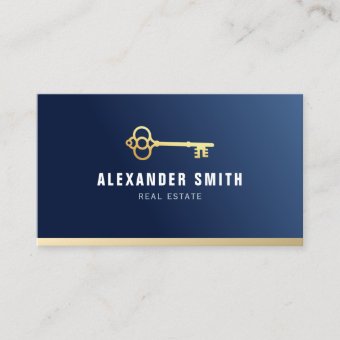 blue professional real estate realtor business card | Zazzle
