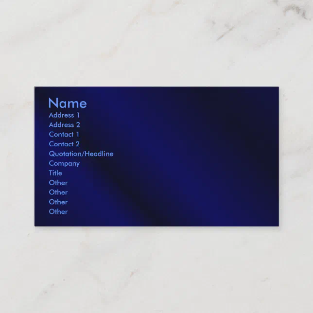 Blue Profile Card | Zazzle