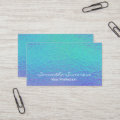 Blue Purple Iridescent Holographic Modern Business Card | Zazzle