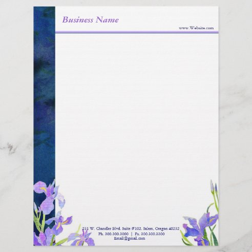 Floral Letterhead | Zazzle