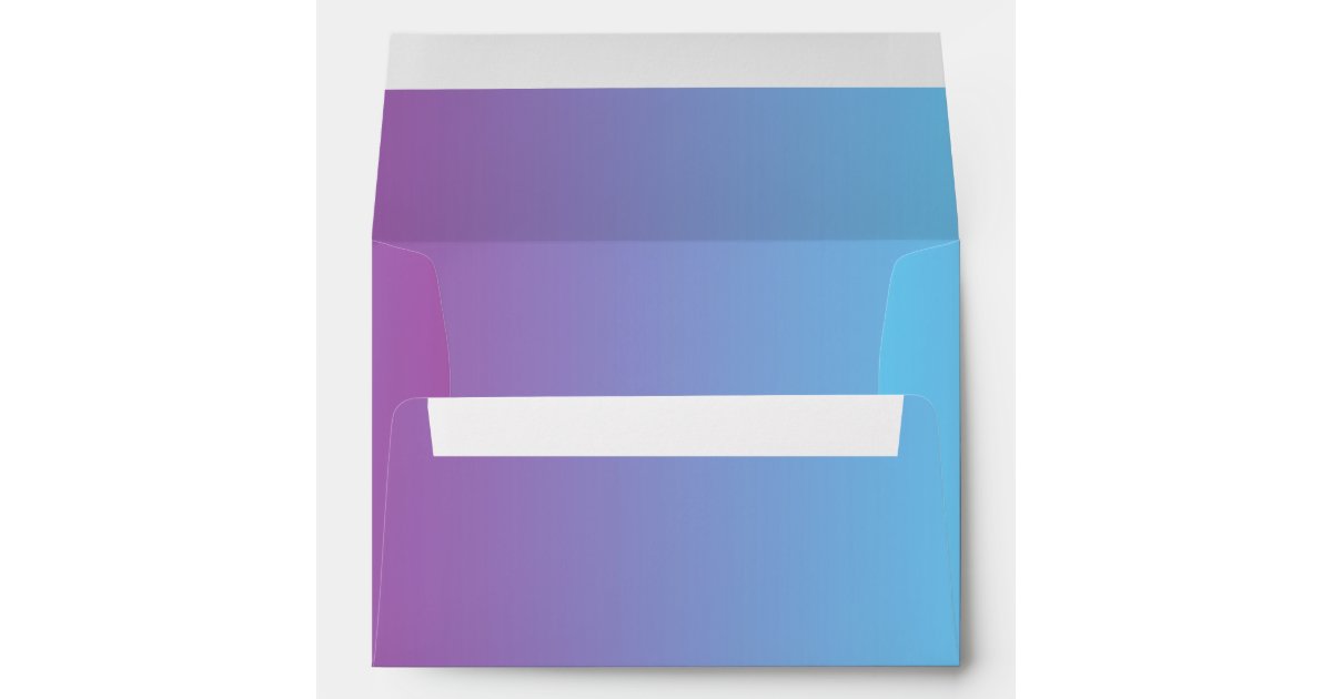 Blue & Purple Ombre Envelope | Zazzle