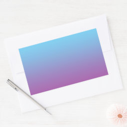 Blue & Purple Ombre Rectangular Sticker | Zazzle