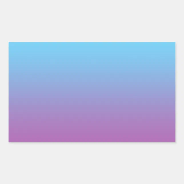 Blue & Purple Ombre Rectangular Sticker | Zazzle