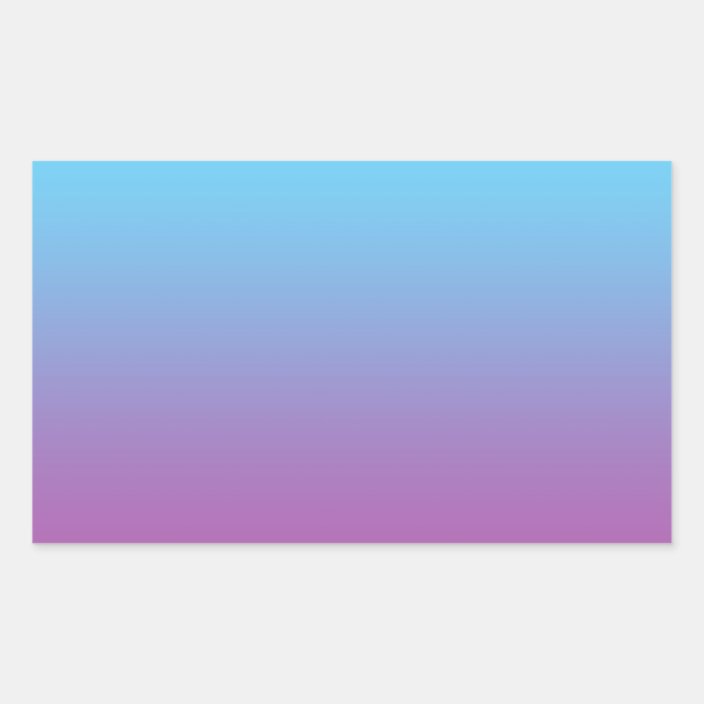 Blue & Purple Ombre Rectangular Sticker | Zazzle.com