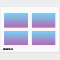 Blue & Purple Ombre Rectangular Sticker | Zazzle