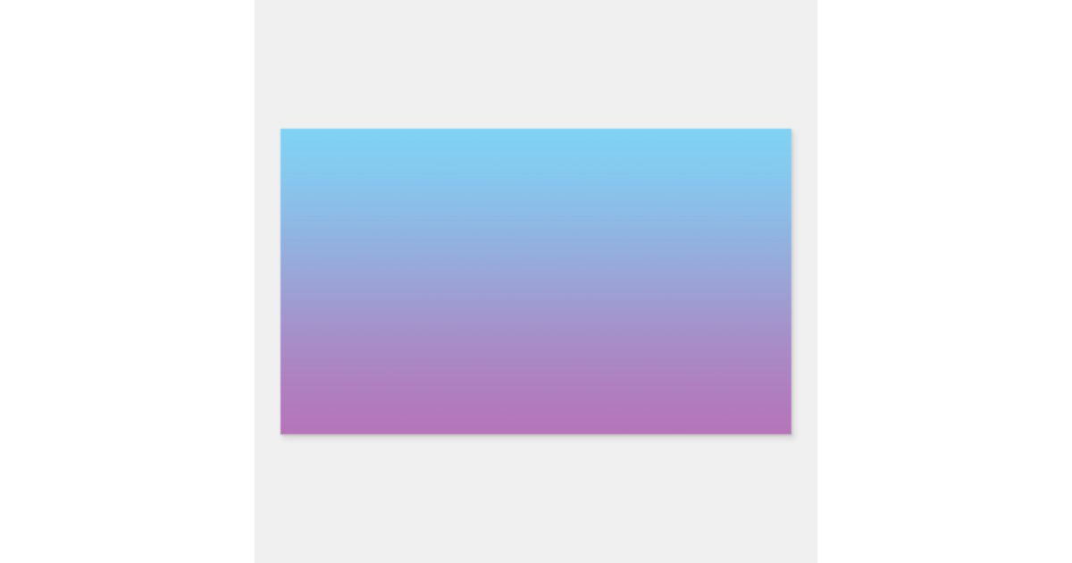 Blue & Purple Ombre Rectangular Sticker | Zazzle