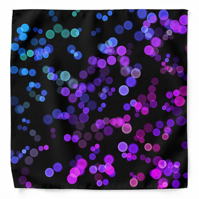 Blue Purple Pink Green Abstract Bubble Pattern Bandana | Zazzle