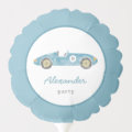 Blue race car birthday balloon | Zazzle