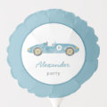 Blue race car birthday balloon | Zazzle
