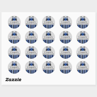 Blue Race Car Sticker | Zazzle