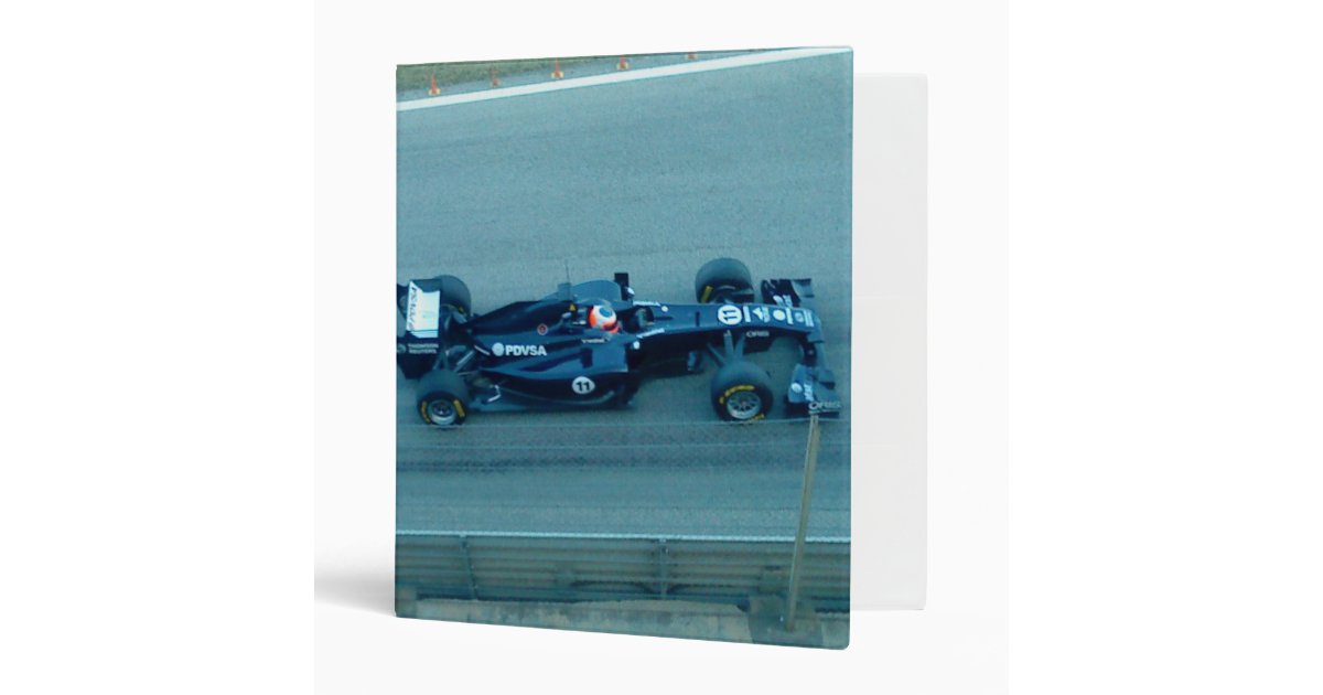 Blue Racing Car Binder | Zazzle