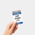 Blue Racing Party Pit Crew VIP Pass Pit Stop Badge | Zazzle