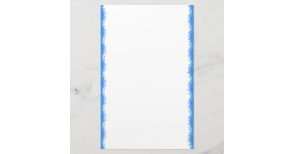 Blue Raindrops Border Stationery | Zazzle