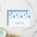 Blue Raindrops Thank You | Zazzle