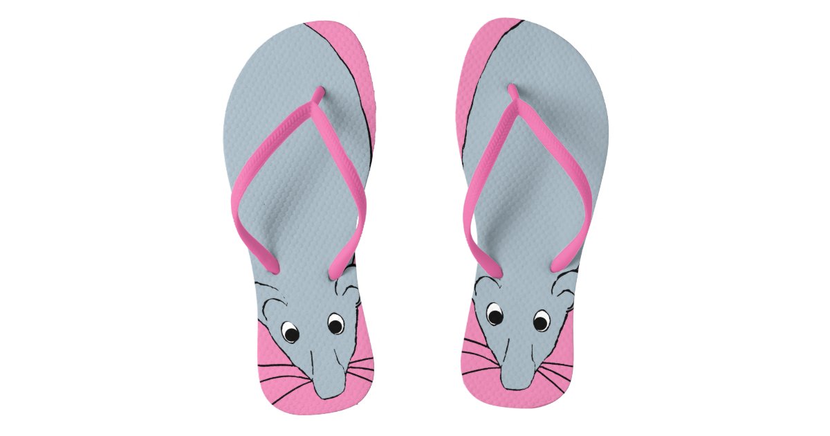 blue rat flip flops | Zazzle