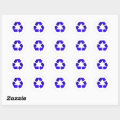 blue recycle classic round sticker | Zazzle