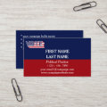 Blue & Red Political Campaign Business Card | Zazzle