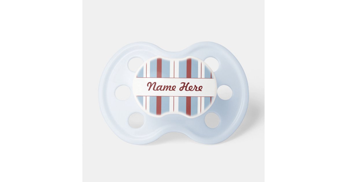 Blue, Red, & White Stripes Pacifier | Zazzle