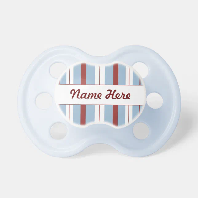 Blue, Red, & White Stripes Pacifier | Zazzle