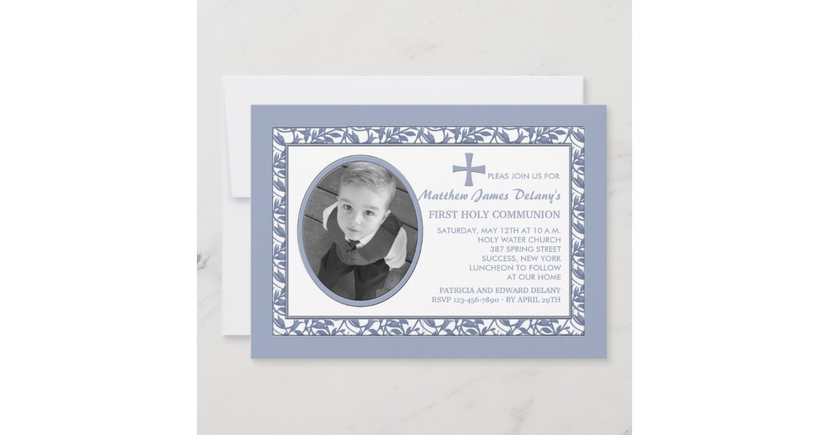 Blue Reflection Photo Invitation | Zazzle
