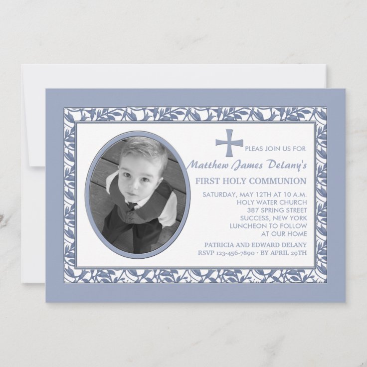 Blue Reflection Photo Invitation | Zazzle