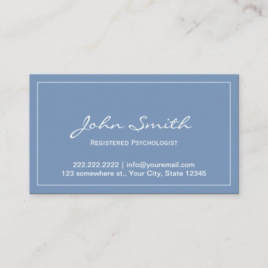 Blue Registered Psychologist Appointment Card | Zazzle.com