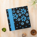 Blue Retro Flowers Dots 2 inch Designer Binder | Zazzle