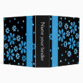 Blue Retro Flowers Dots 2 inch Designer Binder | Zazzle