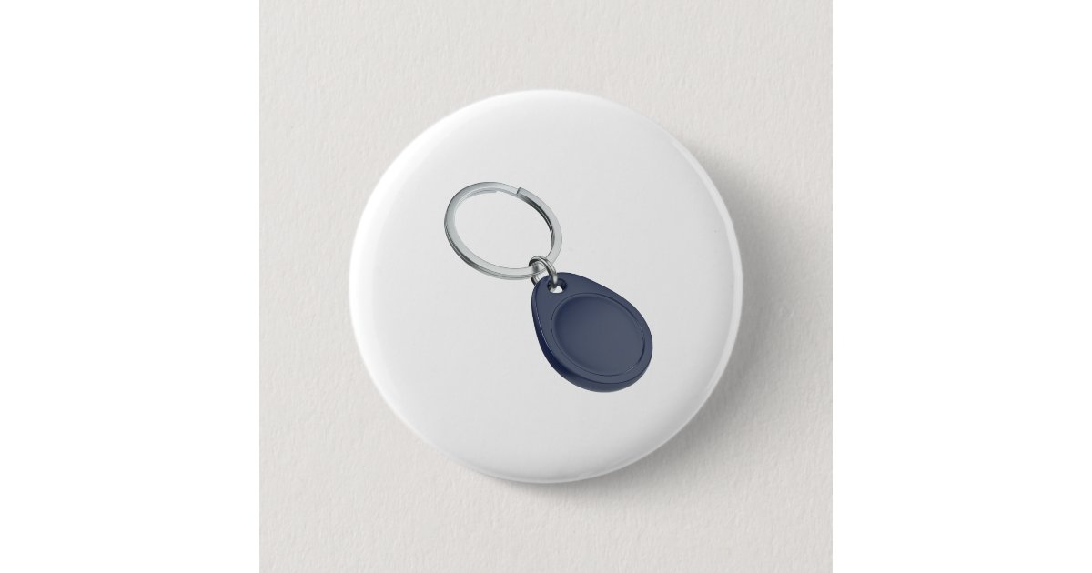 Blue RFID key fob Button | Zazzle